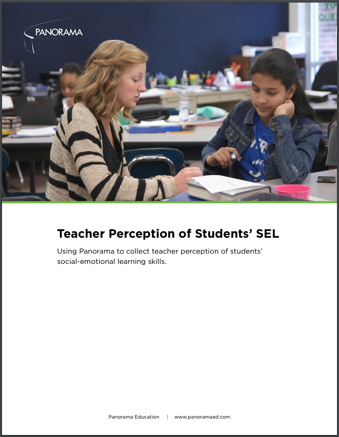 Using Teacher Perception of Student Surveys to Measure SEL - Panorama ...