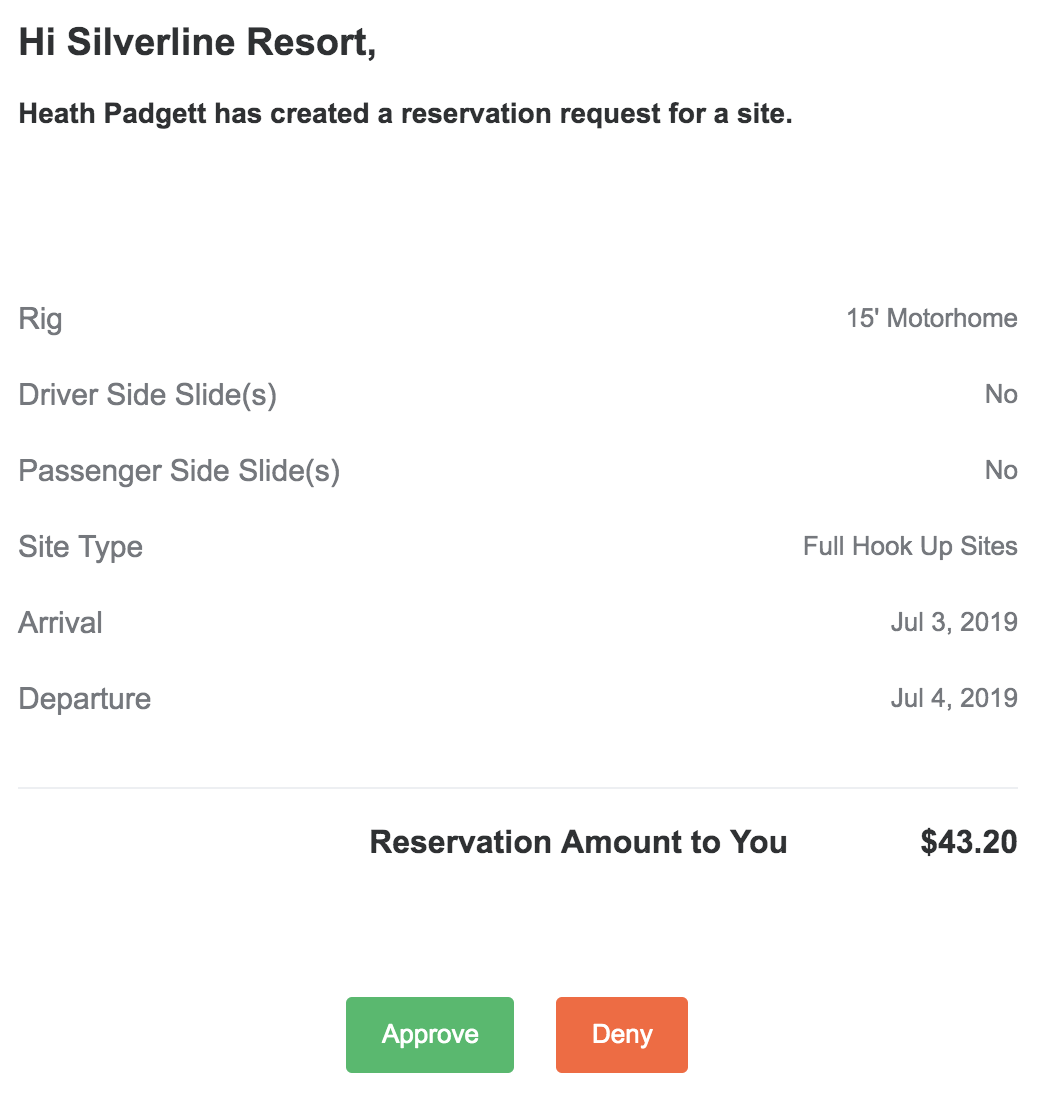How To Accept Reservation Requests Campground Booking Knowledge Base