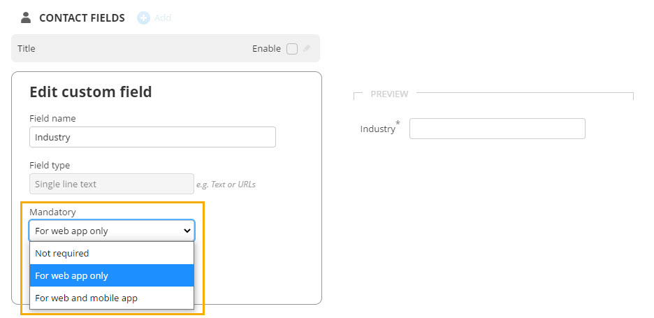 Mandatory Custom Fields Onepagecrm Help Center 