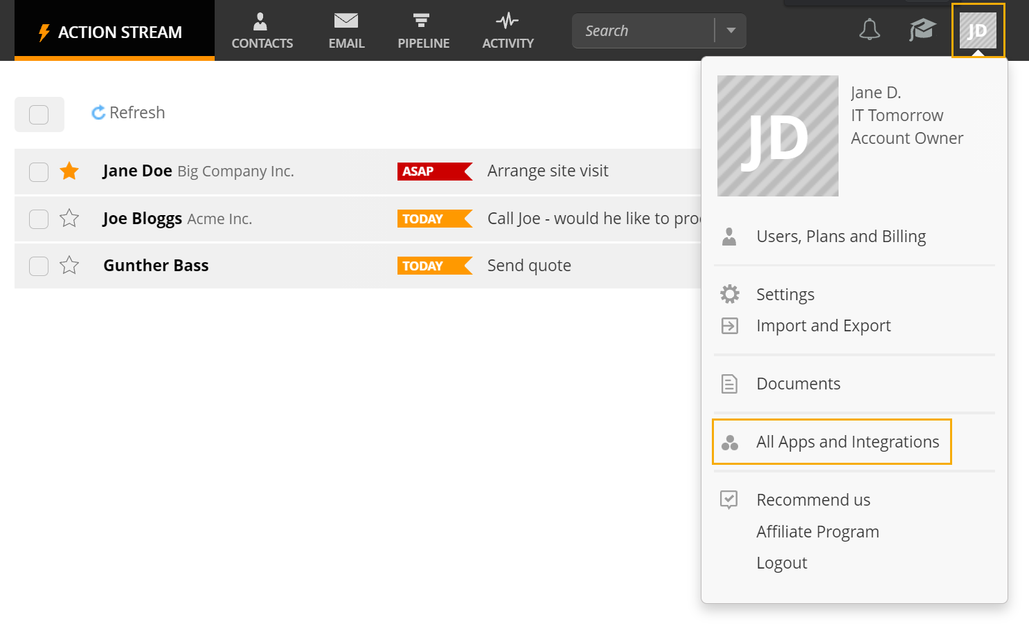API users - How to update your login method - OnePageCRM Help Center