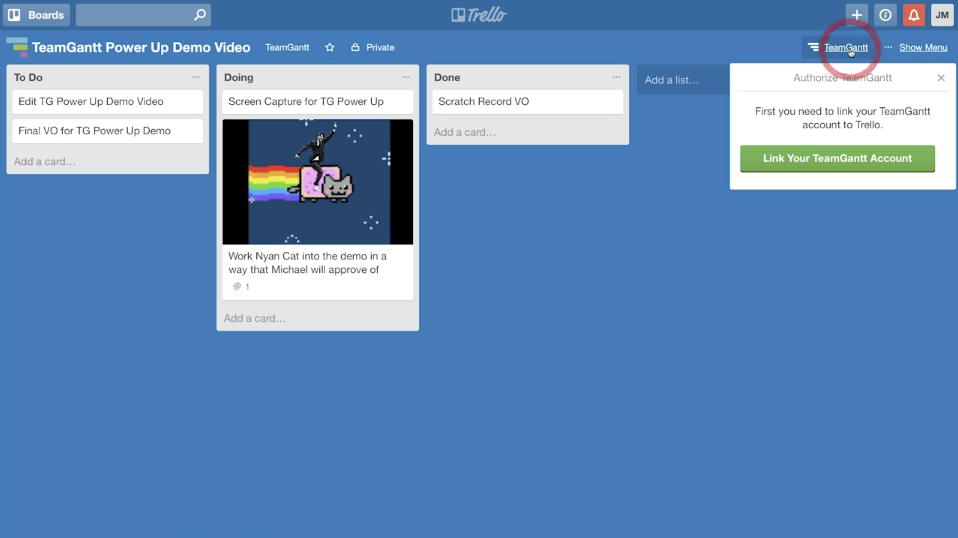 TeamGantt Power-Up for Trello - Getting Started with TeamGantt