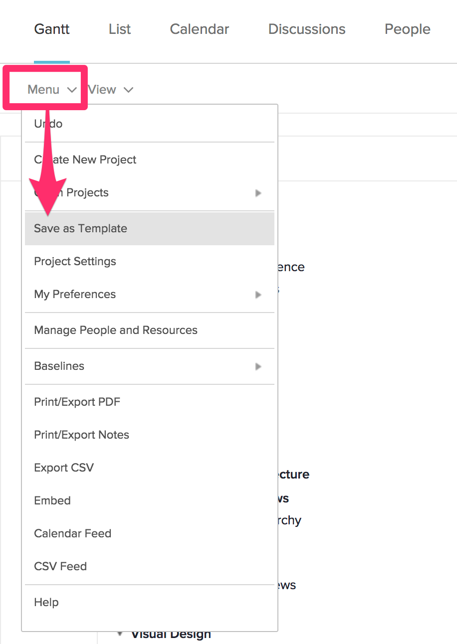 Create a Template - Getting Started with TeamGantt
