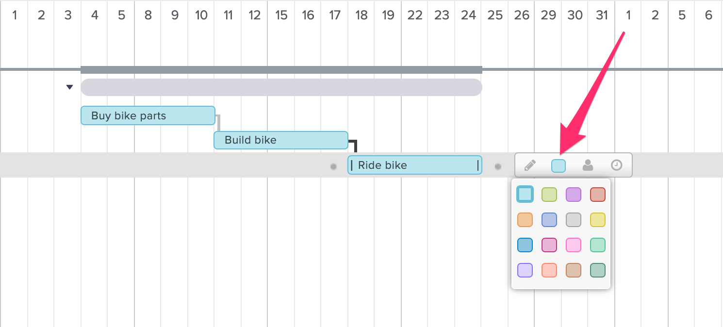 Task Colors - Getting Started with TeamGantt