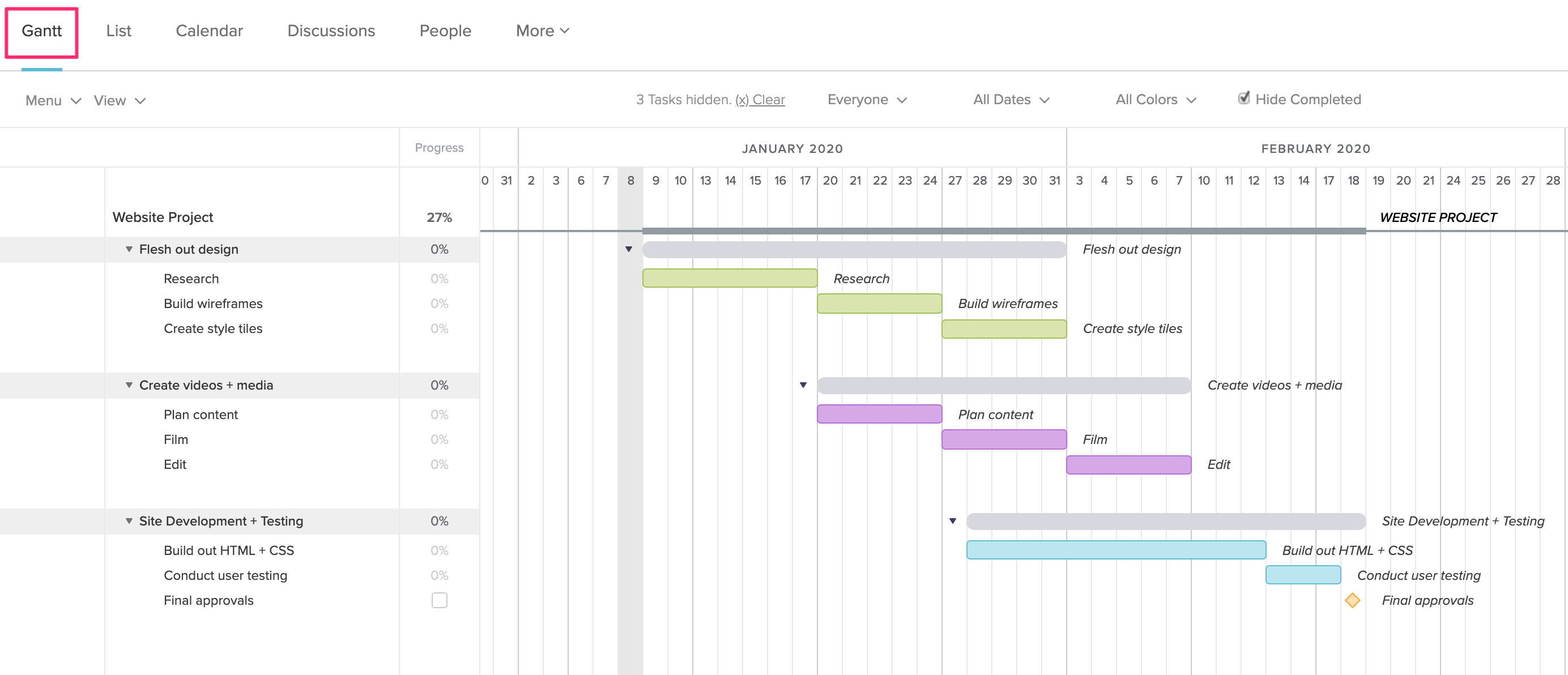 Exporting Your Project: Gantt, List, & Calendar Views - Getting Started with TeamGantt