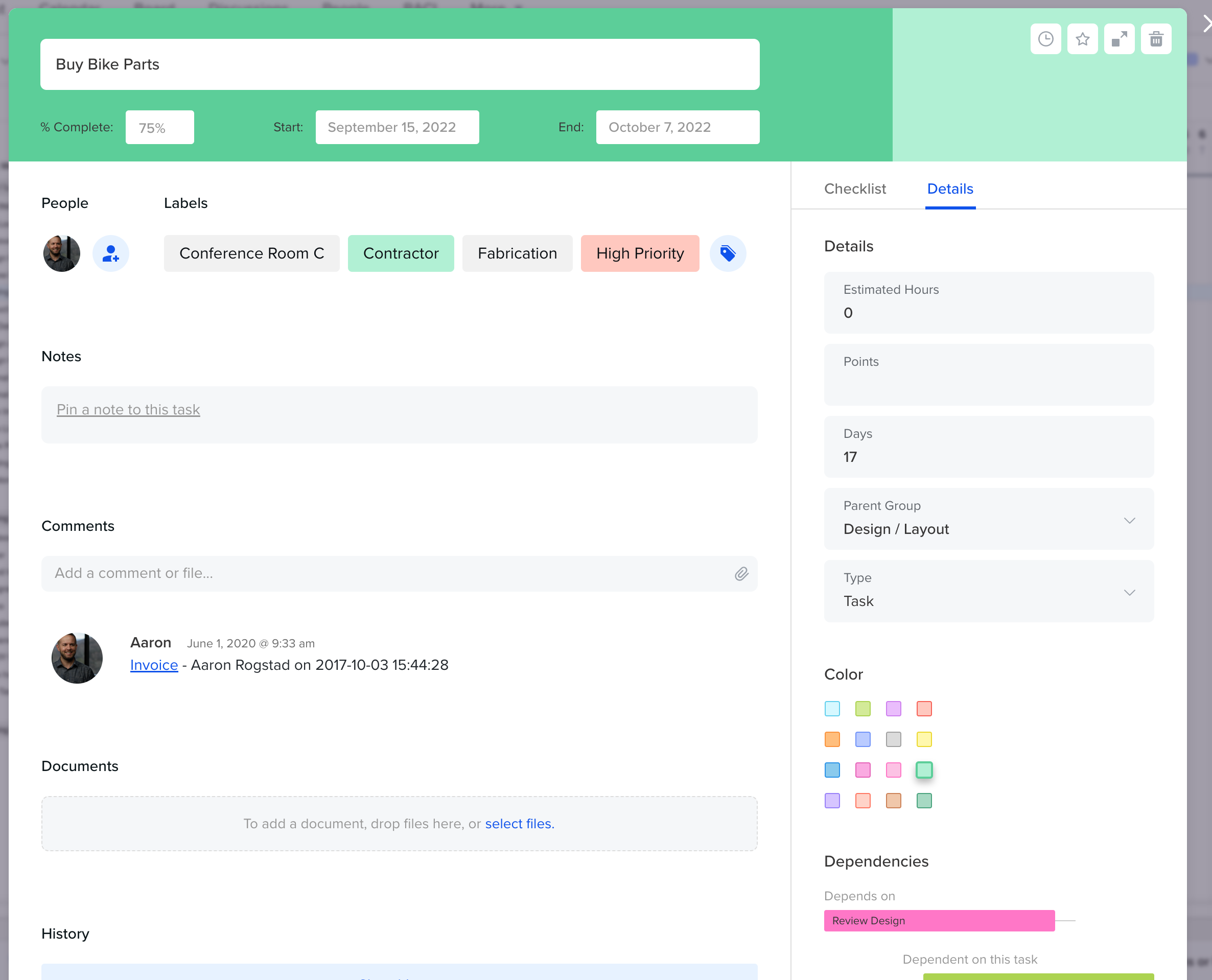 Edit, Delete, or Complete a Task - Getting Started with TeamGantt