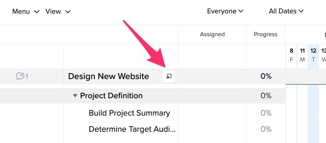 Projects - Getting Started with TeamGantt