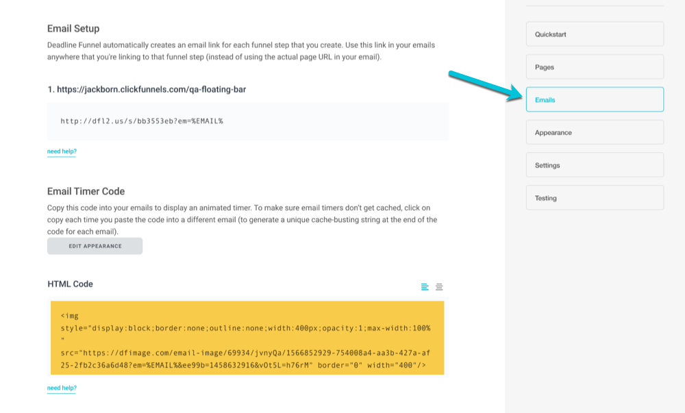 How To Add Email Countdown Code To Drip Visual Builder Deadline Funnel