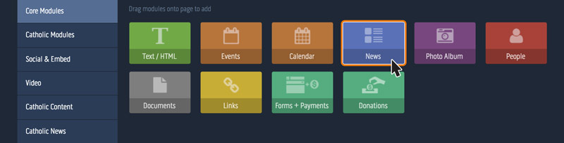 News module - How it works - eCatholic Help Center