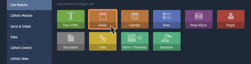 Events module - How it works - eCatholic Help Center