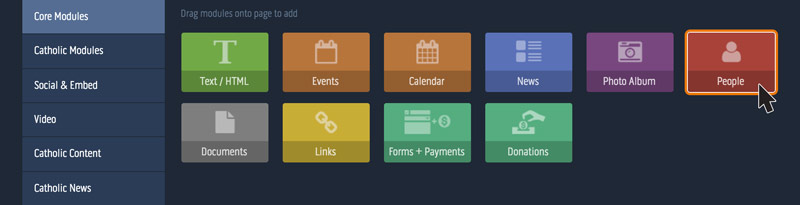 People module - How it works - eCatholic Help Center