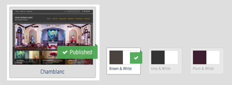Change your theme and color palette - eCatholic Help Center
