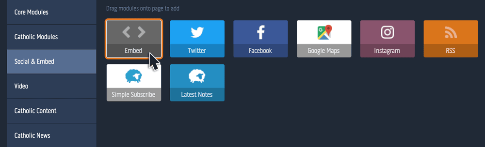 How to embed content - eCatholic Help Center