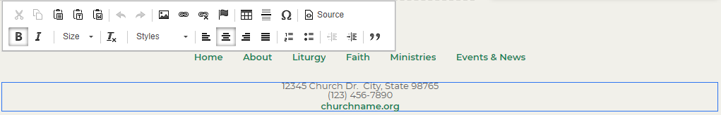 How to add custom text to your footer - eCatholic Help Center