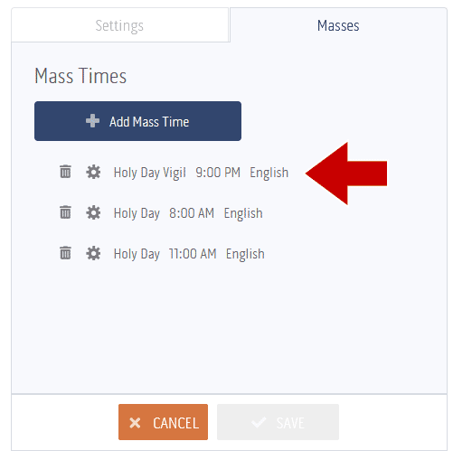How to create a Mass Time entry for the Easter Vigil - eCatholic Help Center