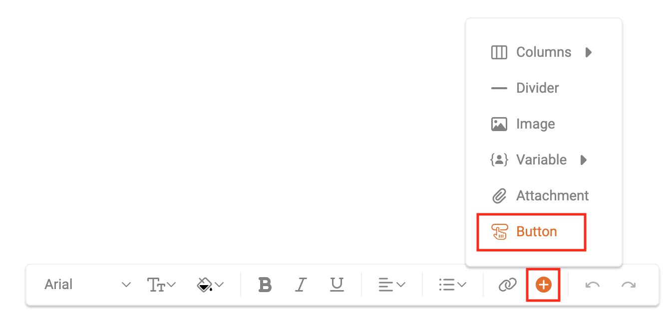 Add a button to a message - eCatholic Help Center