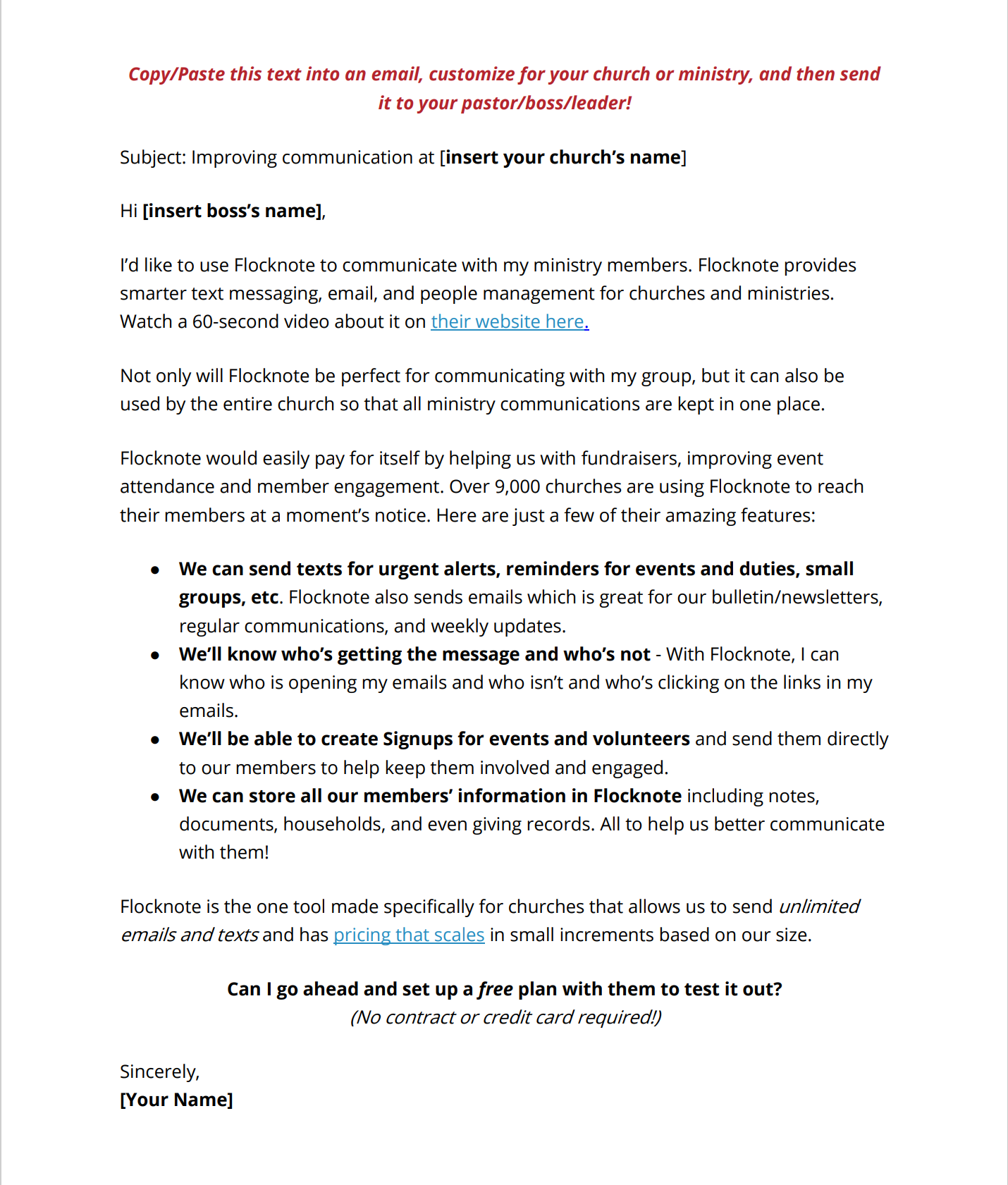 Convince Your Pastor Letter - Flocknote Help Center