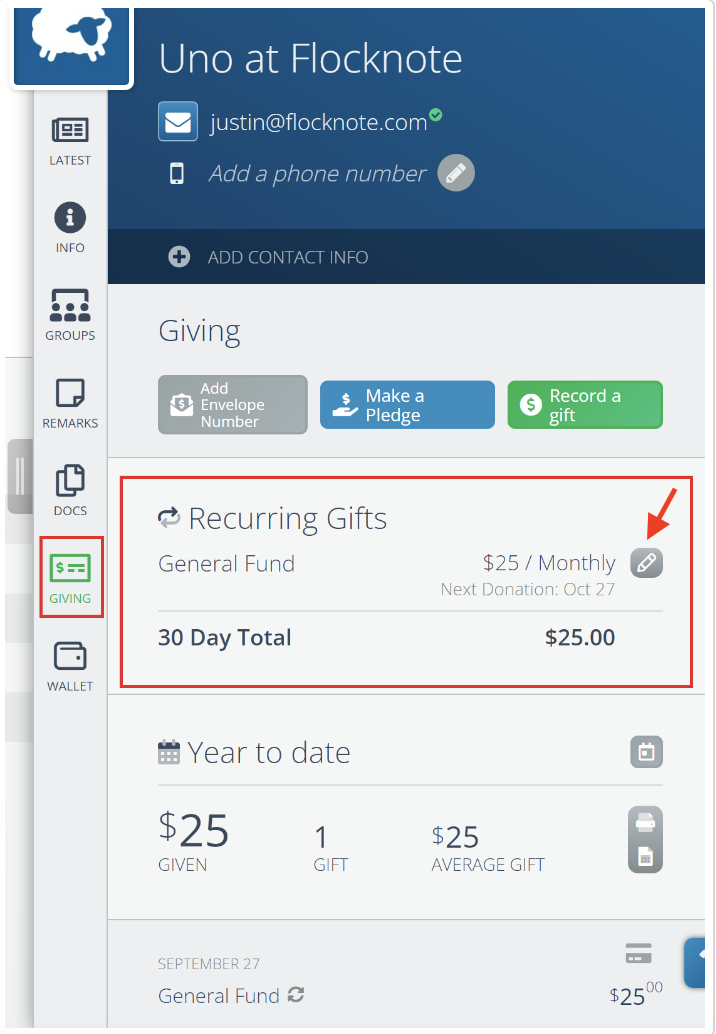 Member Resource: How do I give (and set up recurring donations) to my church? - Flocknote Help ...