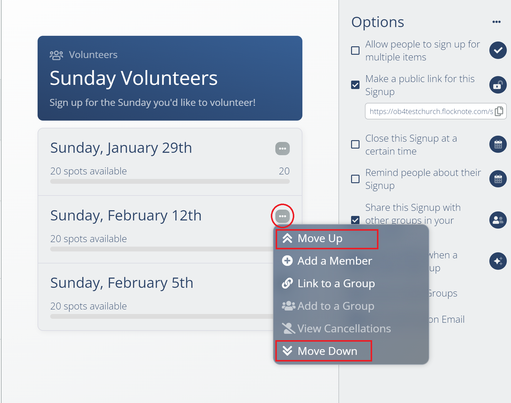How do I reorder a Signup? - Flocknote Help Center