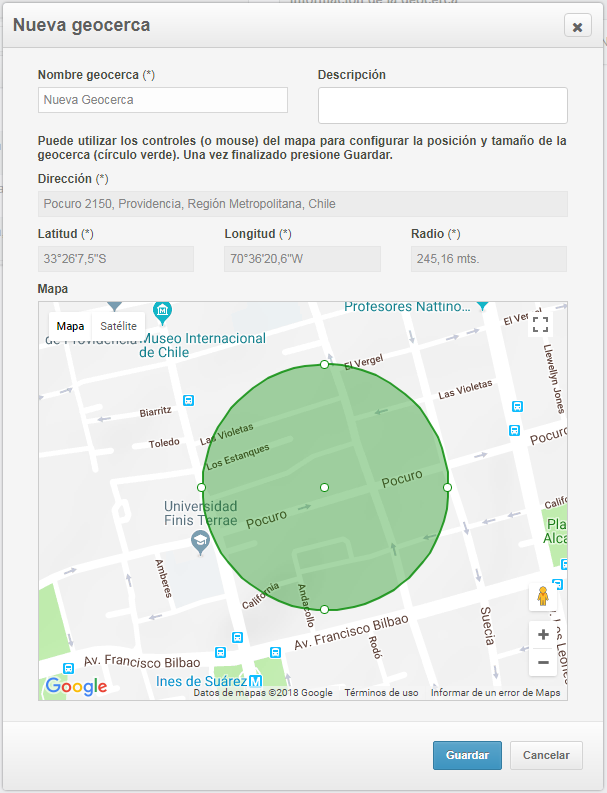 Geocercas - Soporte en Línea - Base de Conocimientos