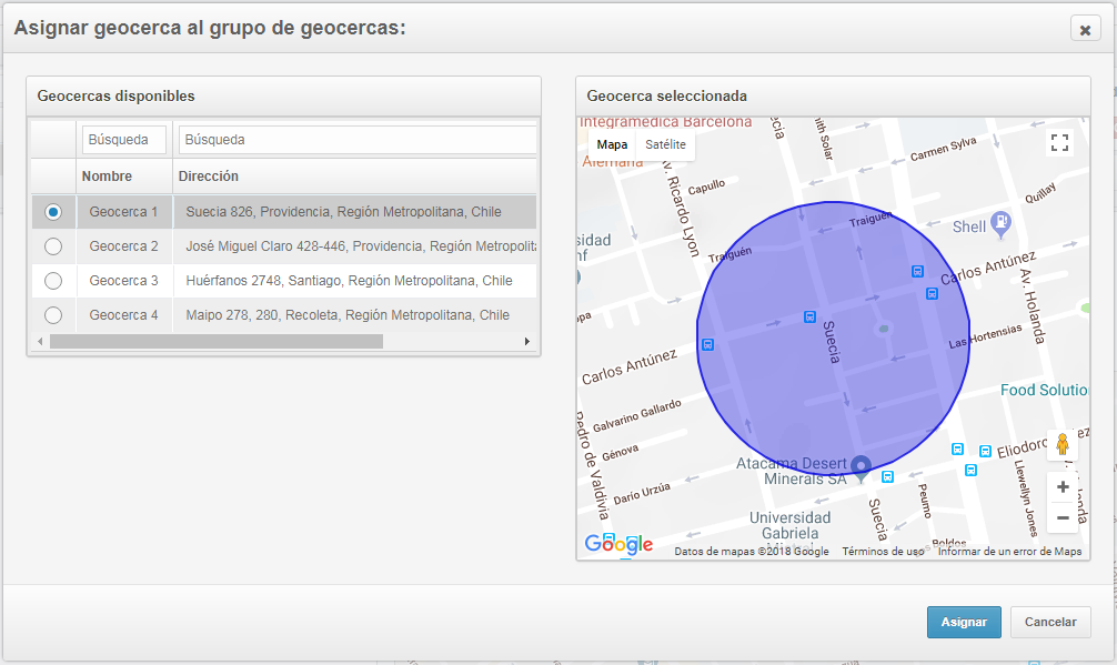 Geocercas - Soporte en Línea - Base de Conocimientos