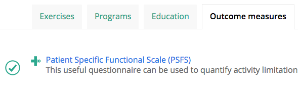 Patient Specific Functional Scale how-to - Physitrack Support (EN)