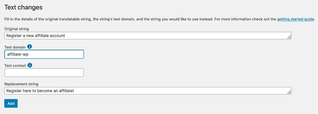 How Can I Edit Text In Affiliatewp Affiliatewp