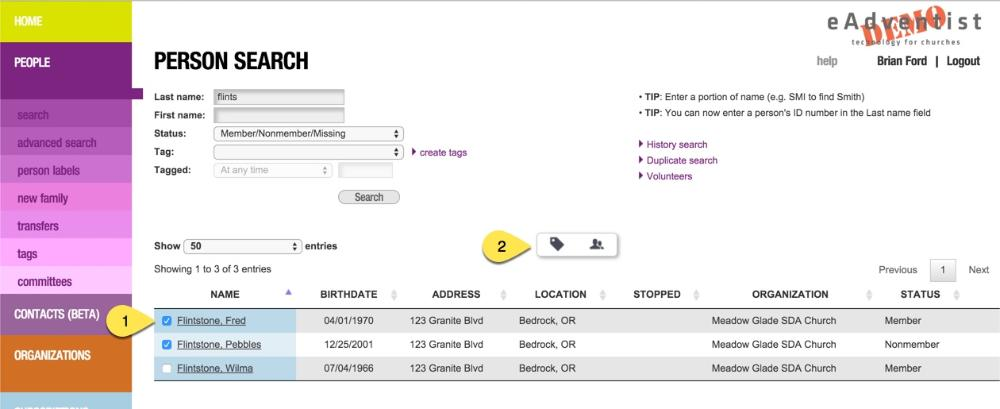 Etiquetando personas - eAdventist
