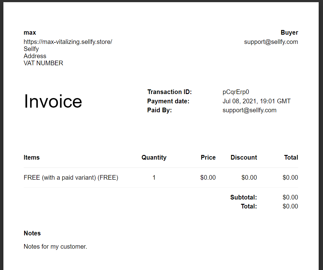 Order Invoices Sellfy Help Center Order Invoices Sellfy Help Center