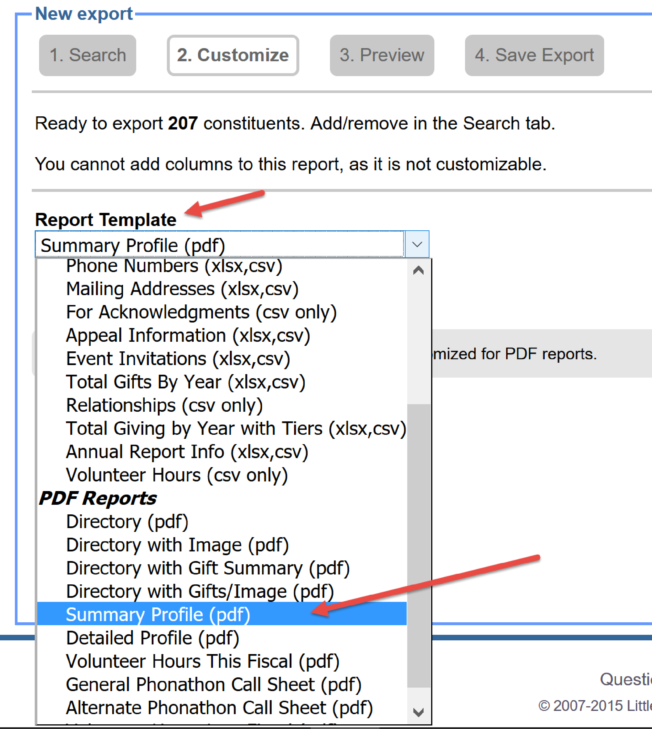 Constituent PDF profiles - Little Green Light Knowledge Base