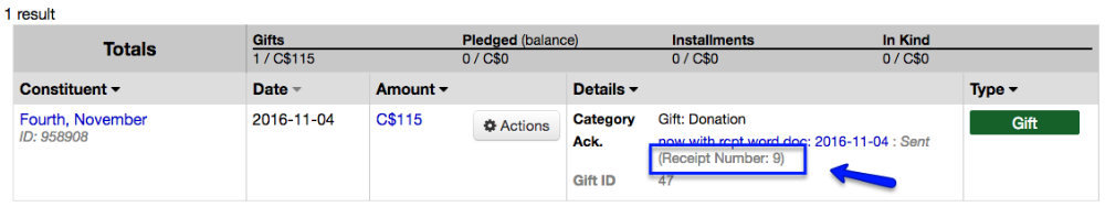 Add receipt numbers to acknowledgments (for Canadian customers ...