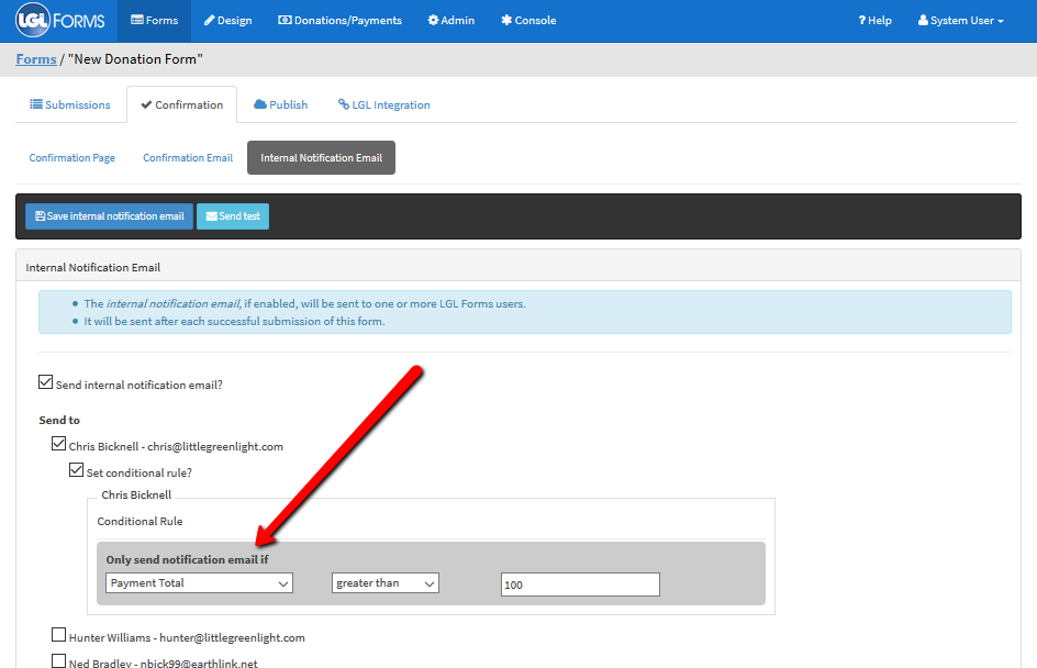 Define your form’s confirmation options - Little Green Light Knowledge Base
