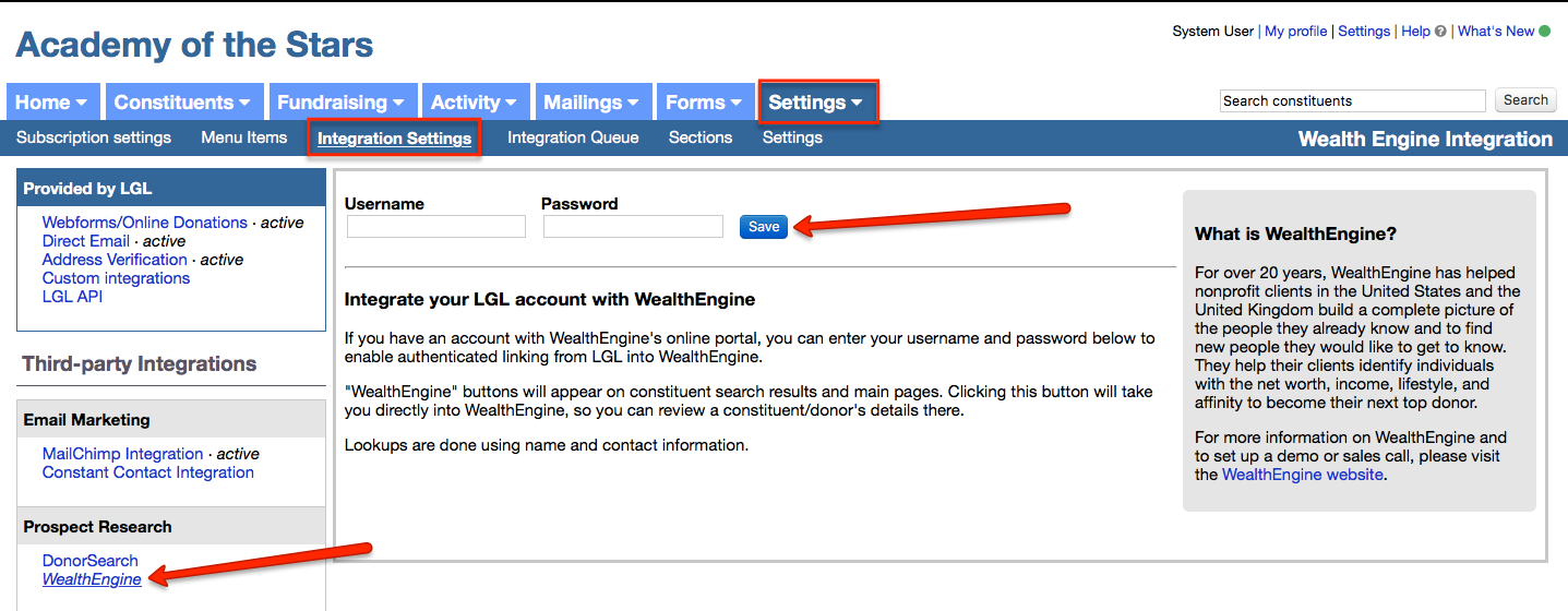 WealthEngine integration - Little Green Light Knowledge Base