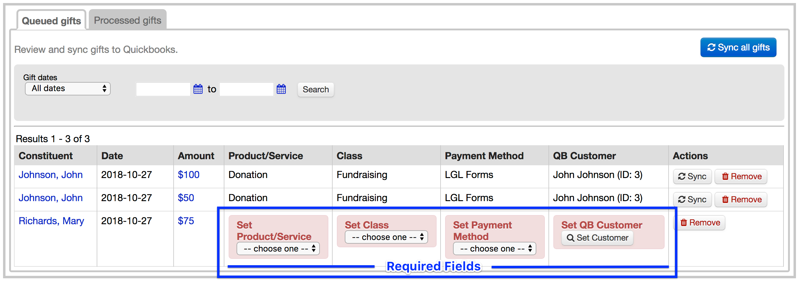 QuickBooks integration: Sync gifts from LGL to your QB Online account ...
