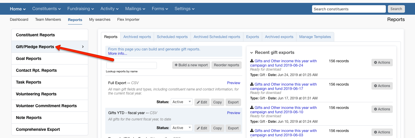 Common reports and how to create them - Little Green Light Knowledge Base