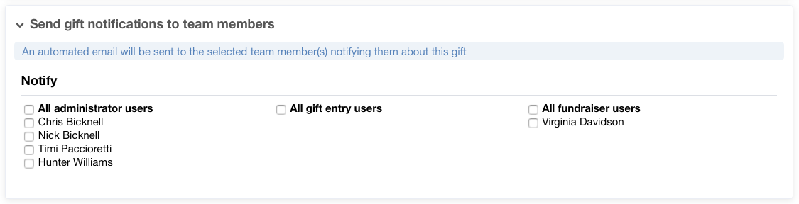 Gift entry - Little Green Light Knowledge Base