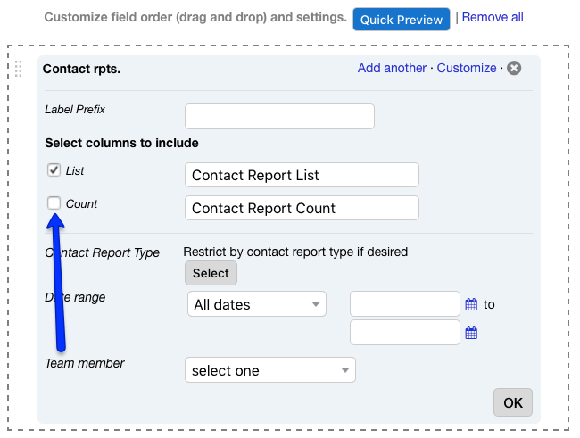 Contact reports - Little Green Light Knowledge Base
