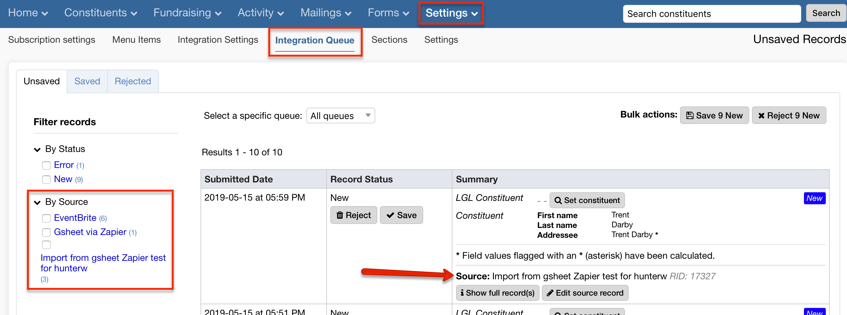 Use custom integrations to send data via webhooks to LGL - Little Green Light Knowledge Base