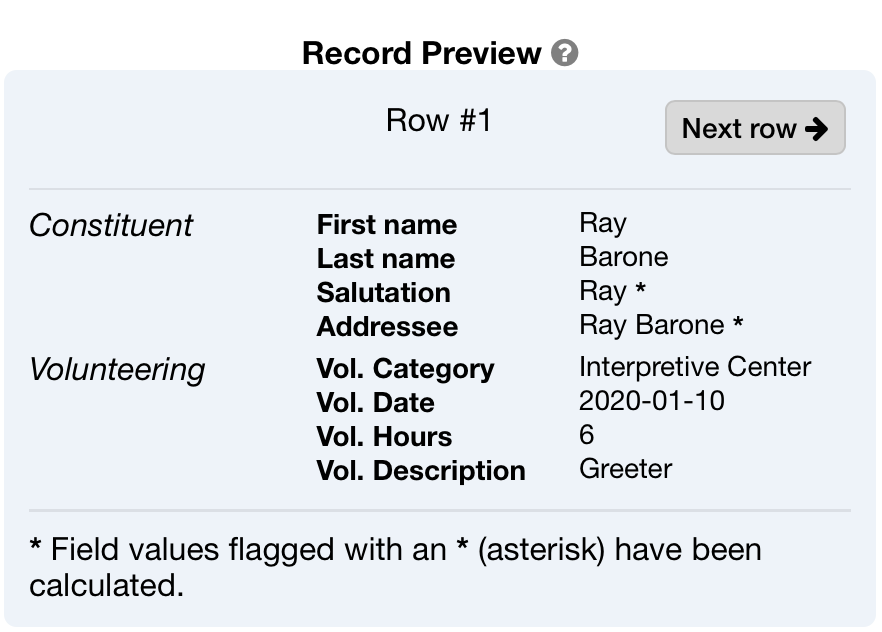 Mapping volunteer data - Little Green Light Knowledge Base