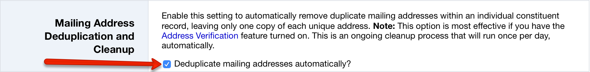 Enable automatic address and phone number deduplication - Little Green Light Knowledge Base