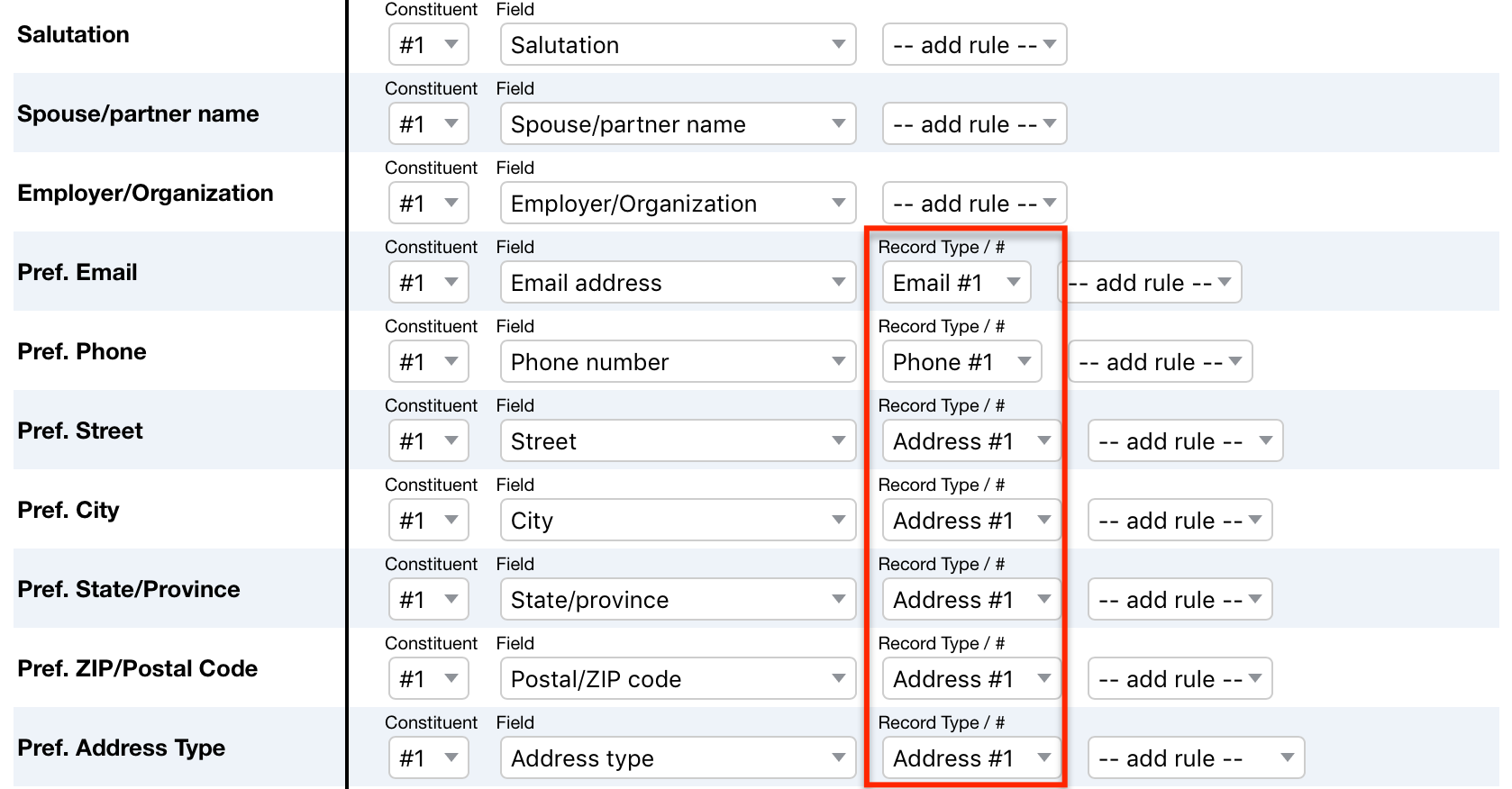 (Importing) What are "Constituent" numbers and "Record Type" numbers in ...
