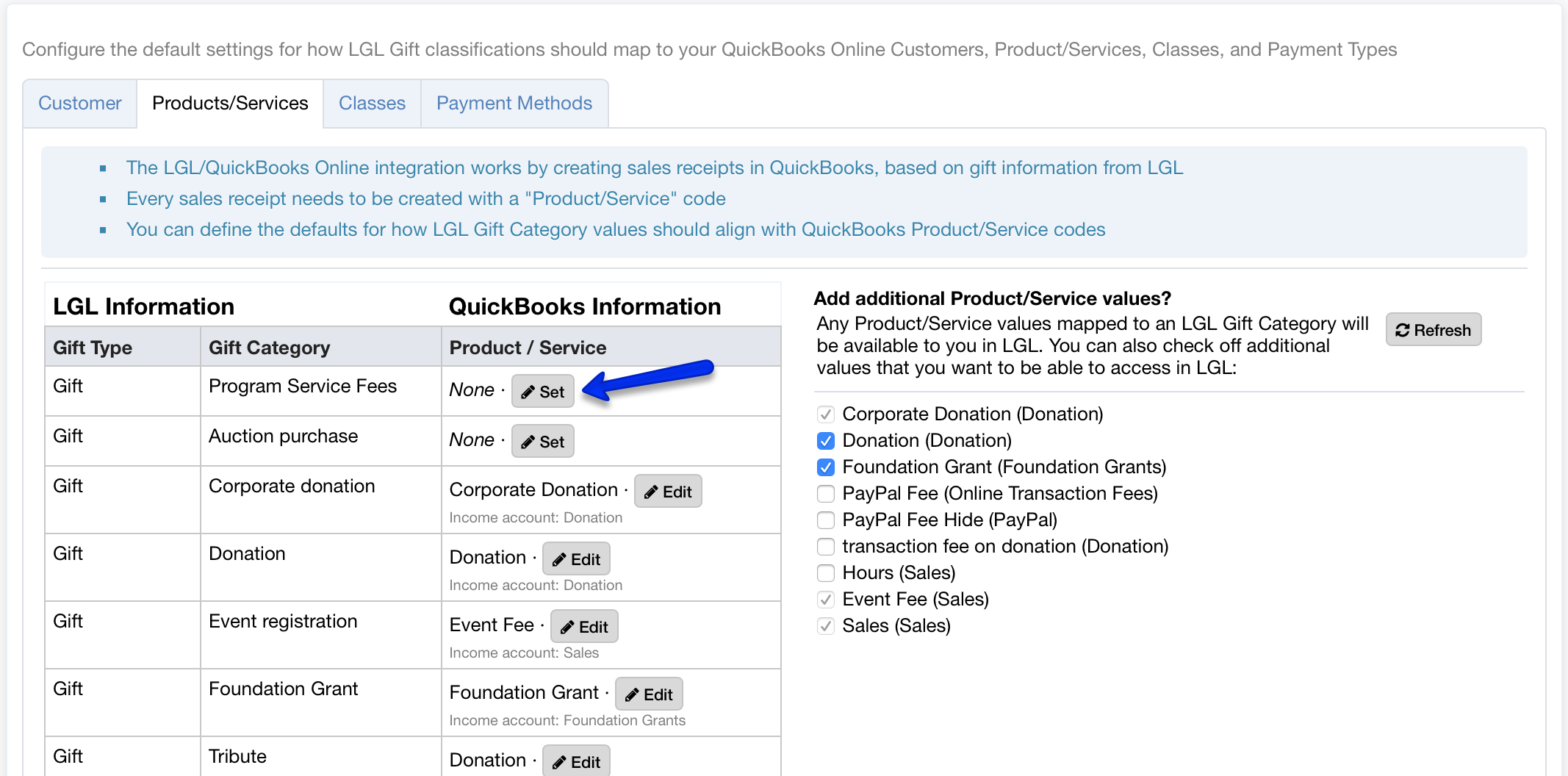 QuickBooks integration: Sync gifts from LGL to your QuickBooks Online account - Little Green ...
