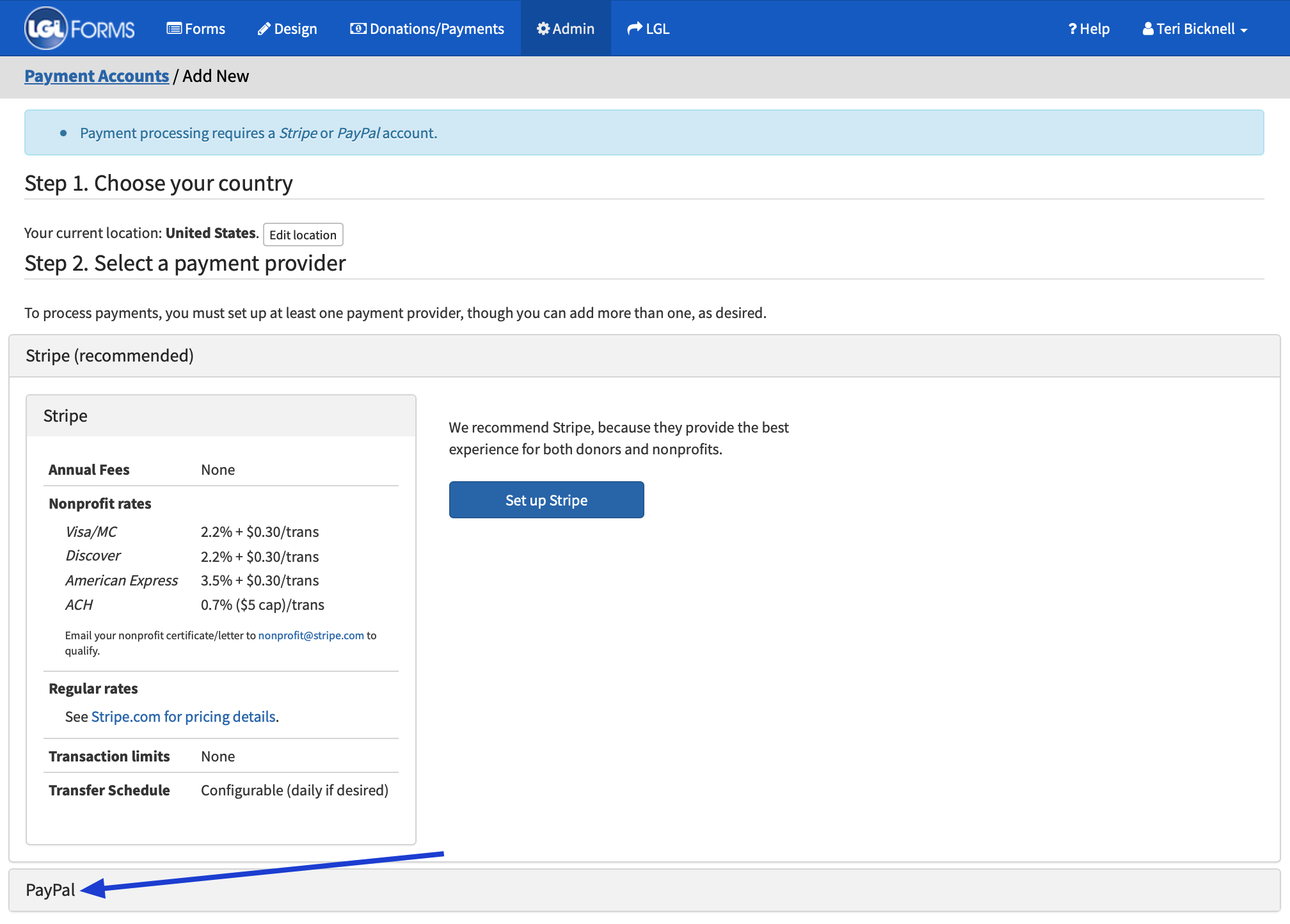 Enable your LGL forms account to accept PayPal payments - Little Green Light Knowledge Base