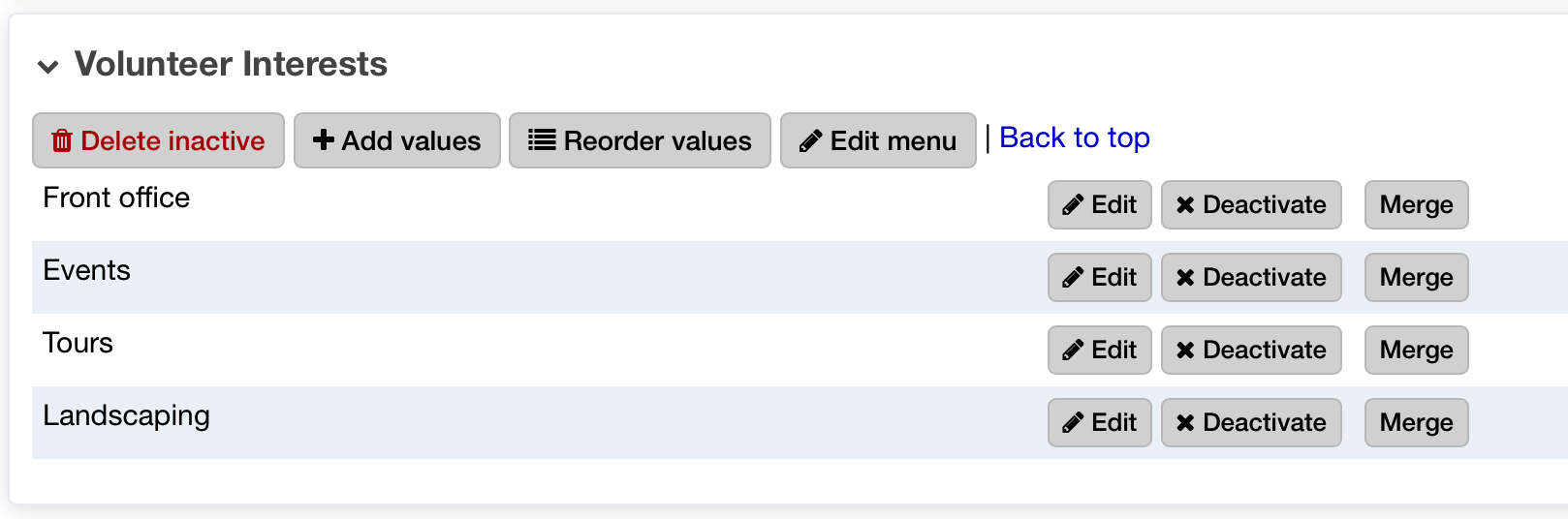 Map a volunteer interest form - Little Green Light Knowledge Base