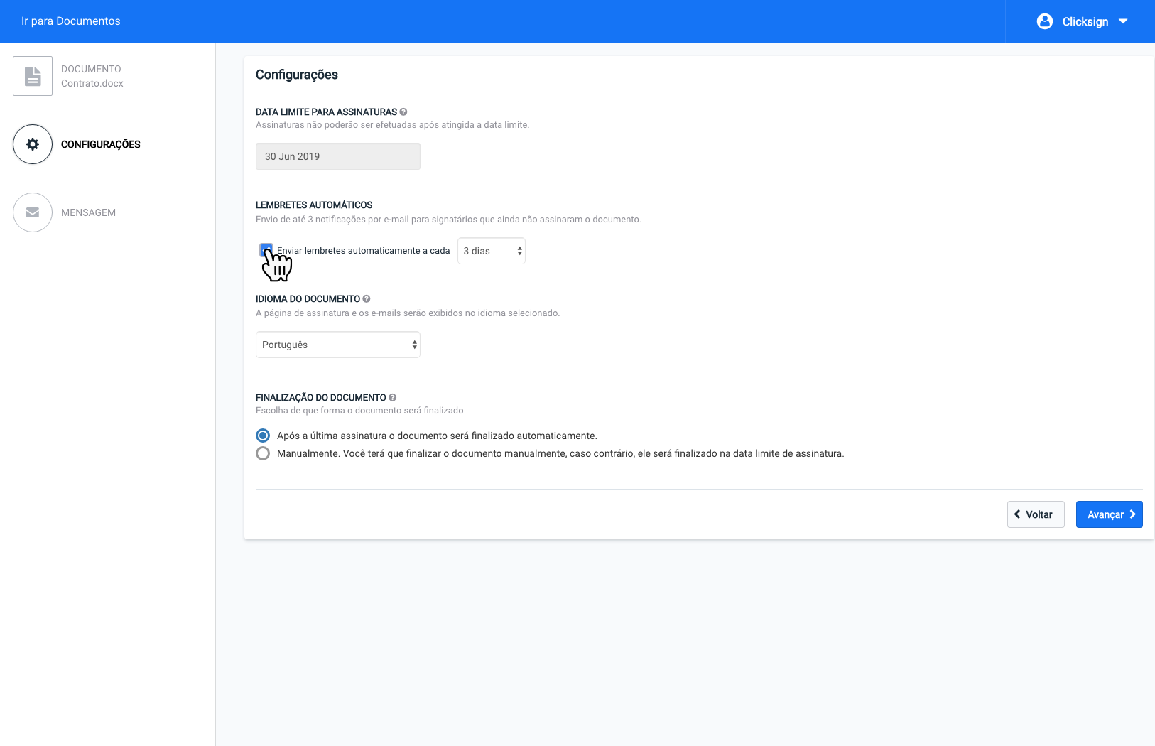 Como utilizar lembretes automáticos? - Ajuda