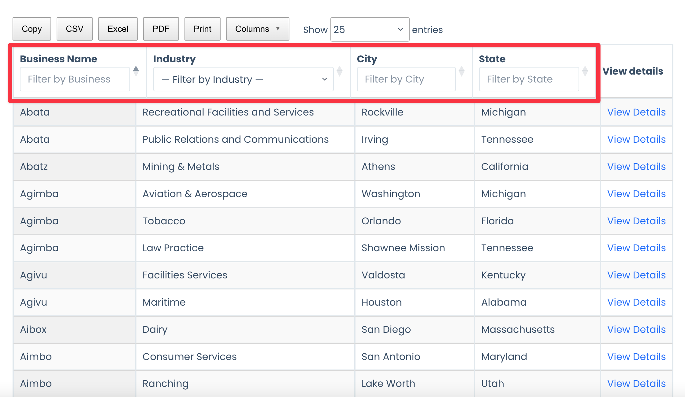 DataTables Field Filters GravityKit Support Knowledge Base How To