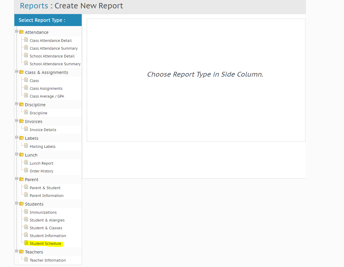 Create Students Schedule - MySchoolWorx