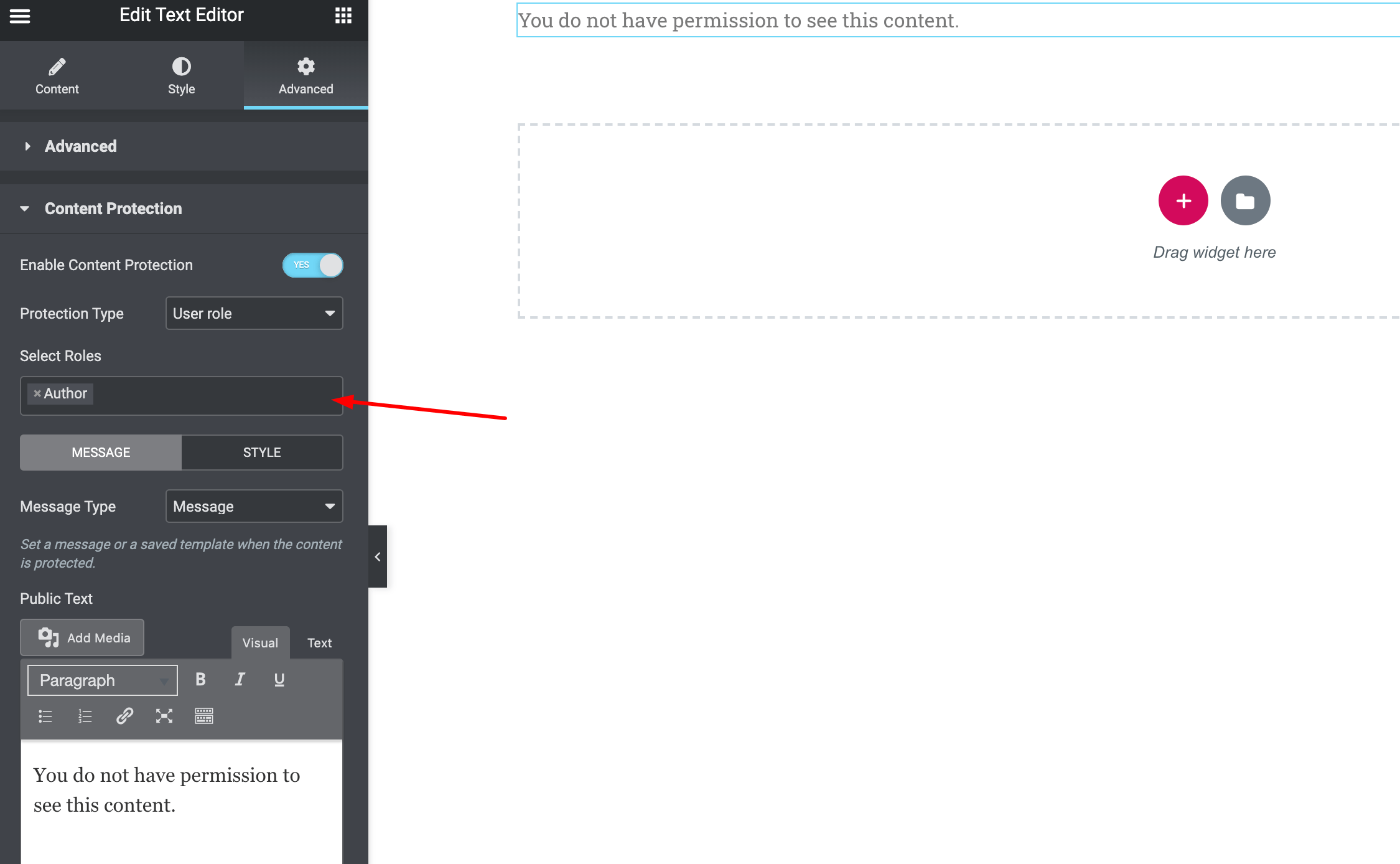 Content Protection - Elementor Booster - ThemeIsle Docs