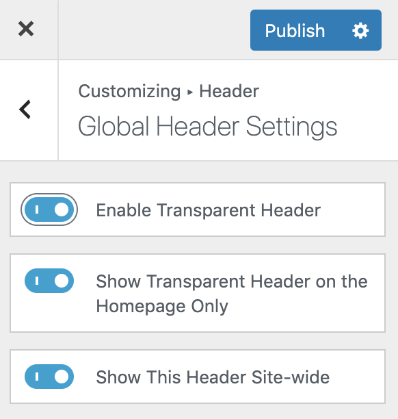Header Transparent (PRO) - ThemeIsle Docs