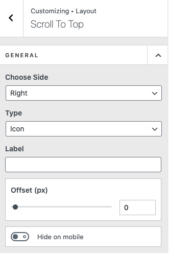 Scroll To Top Module Documentation - ThemeIsle Docs
