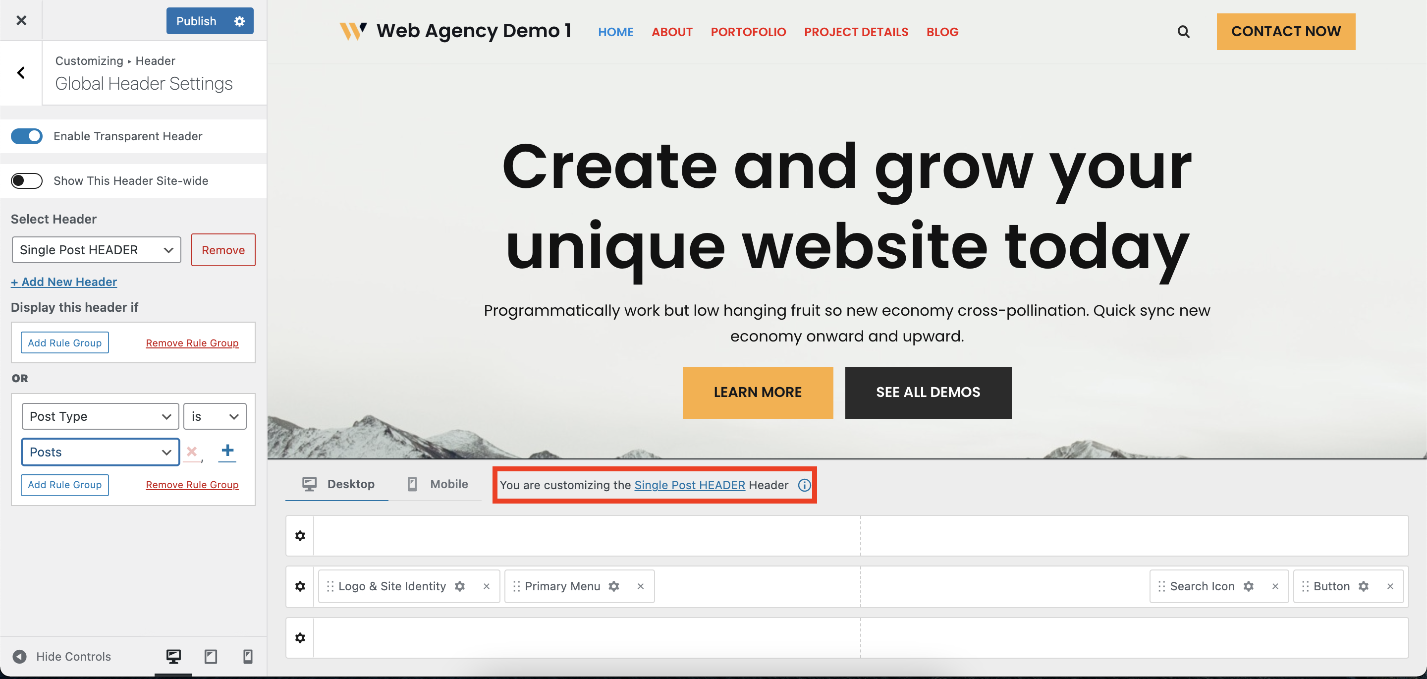 Multiple Headers PRO ThemeIsle Docs multiple-headers-pro-themeisle-docs